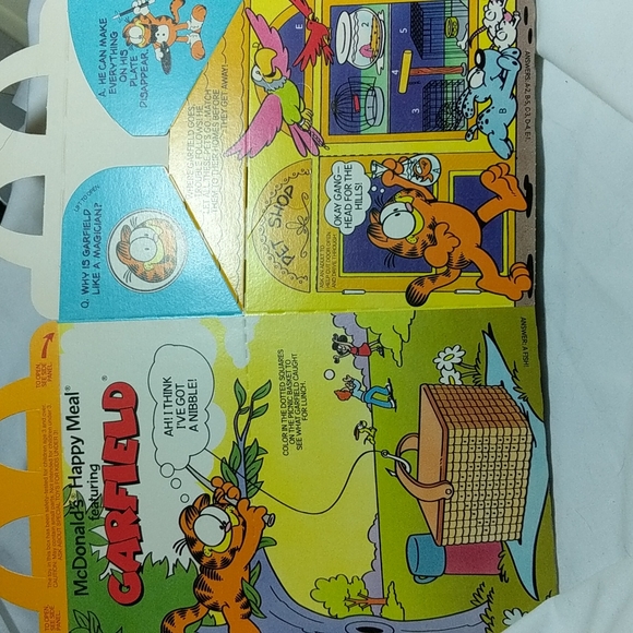 McDonald's | Other | Garfield Set Of Three Mcdonalds Happy Meal Boxes ...